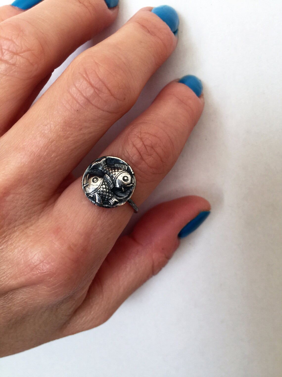 Koi Fish Ring Koi Fishes Ring Silver Koi Ring Silver Fish - Etsy