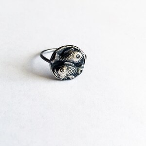 Koi Fish Ring, Koi Fishes Ring, Silver Koi Ring, Silver Fish Ring, Fish ...