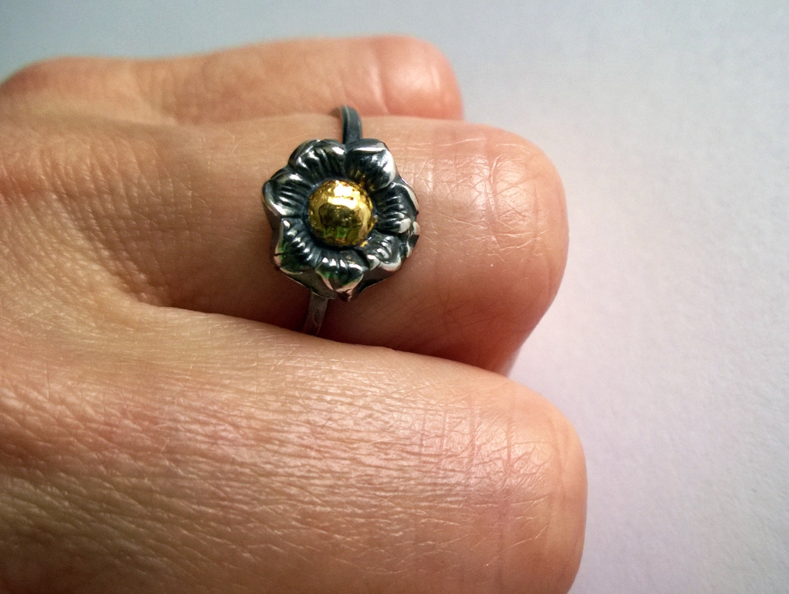 Silver Sunflower Ring Sunflower Ring Gold Sunflower Ring - Etsy