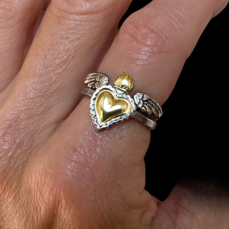 Flaming Sacred Heart - Etsy