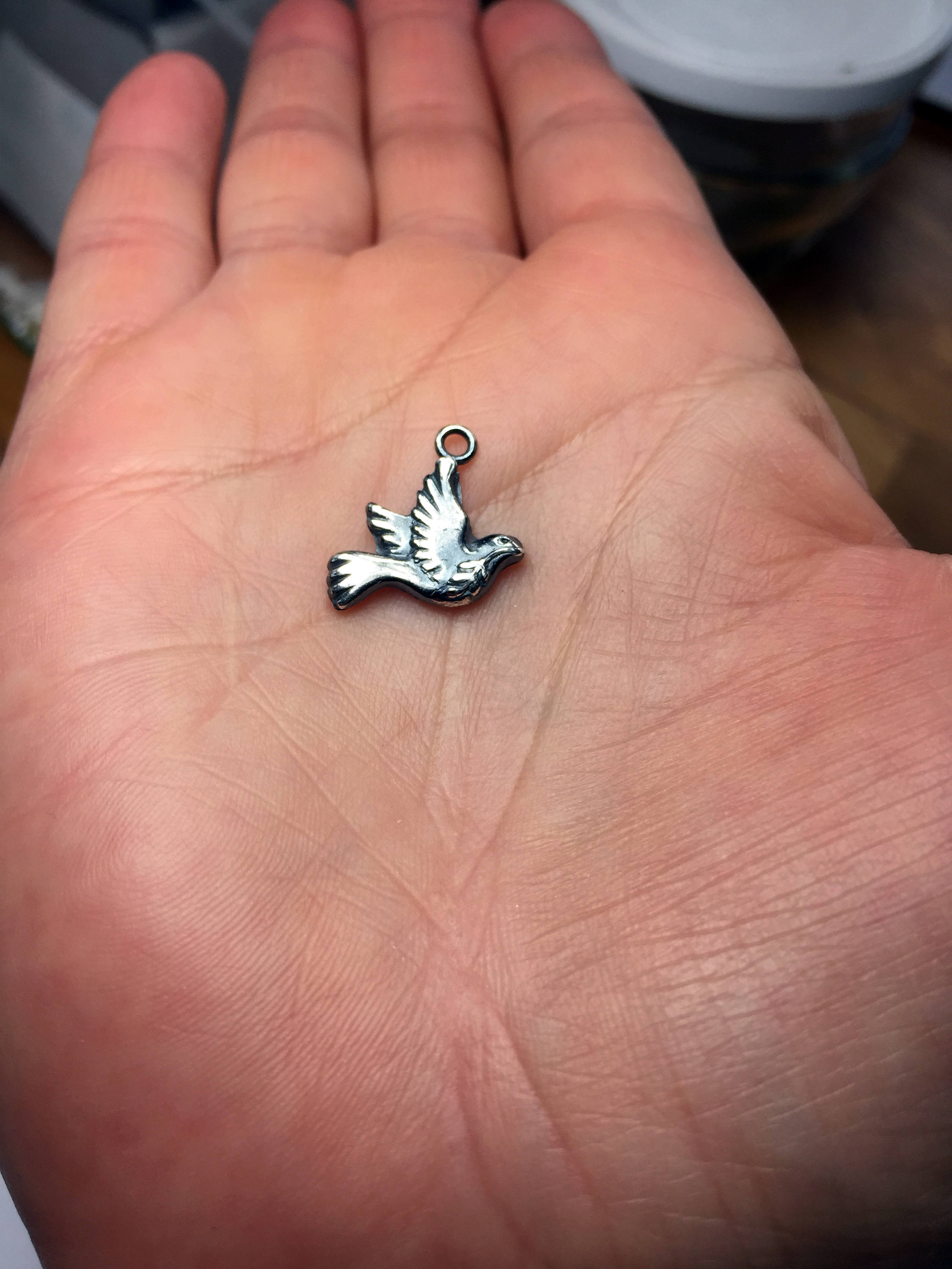 Silver Dove Charm Dove Charm Necklace Peace Dove Charm Holy - Etsy.de