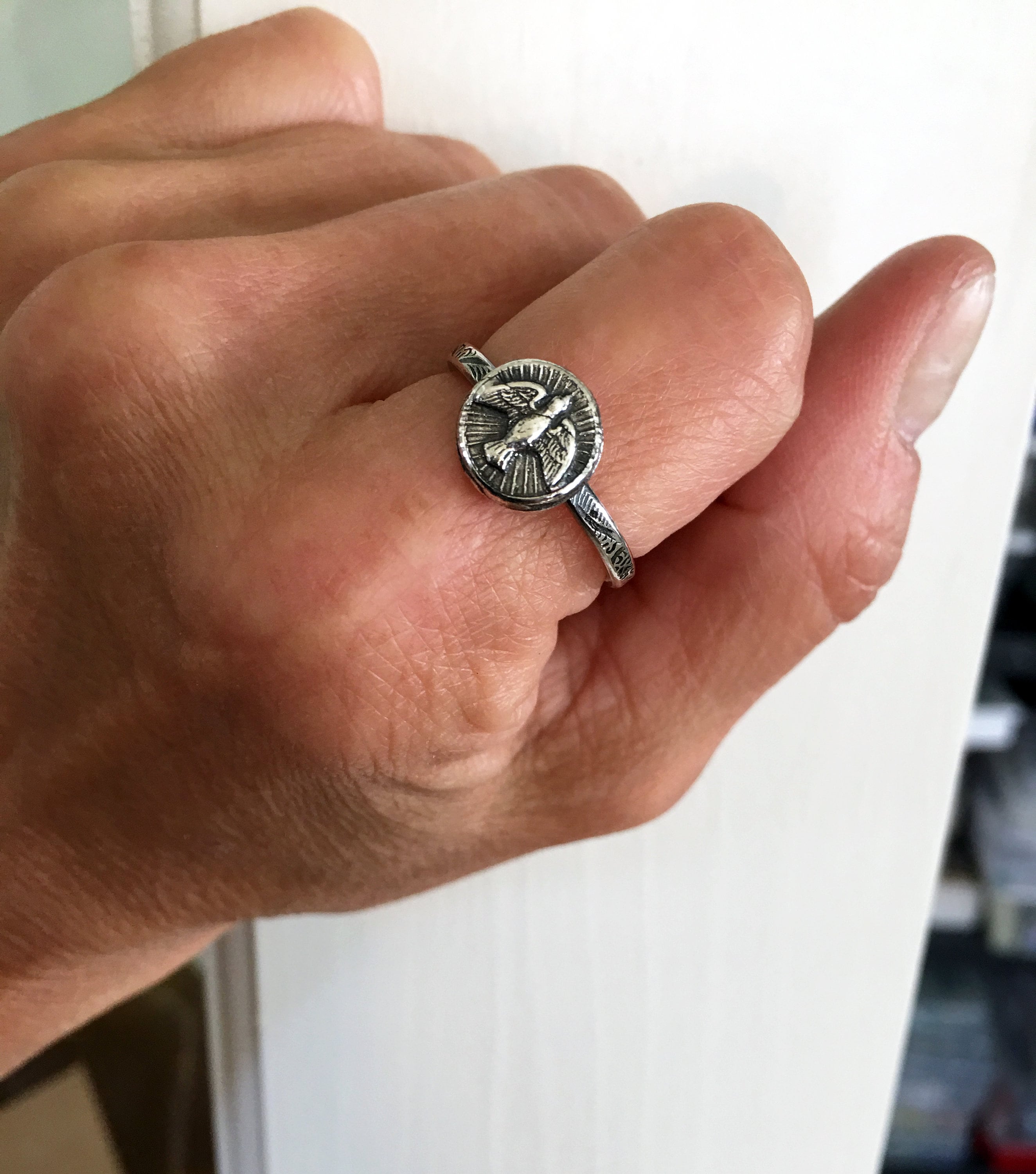 Holy Spirit Ring/ Silver Dove Ring/ Christian Ring/ Peace | Etsy
