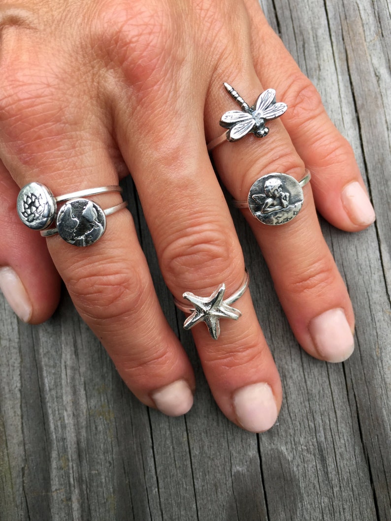 Sterling Silver Cherub Ring, Raphael Angel Ring, Sterling Angel Ring ...