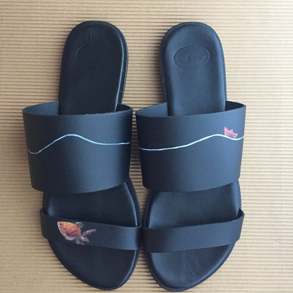 Hand Painted Sandals - Etsy