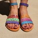 Unique Sandals, Colourful Sandals, Handpainted Sandals, Leather Sandals ...
