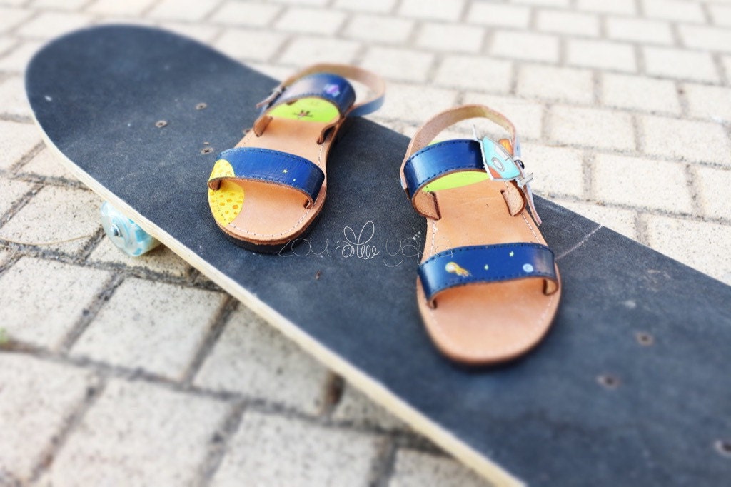 Boy's Sandals, Space Sandals, Leather Sandals, Greek Sandals ...