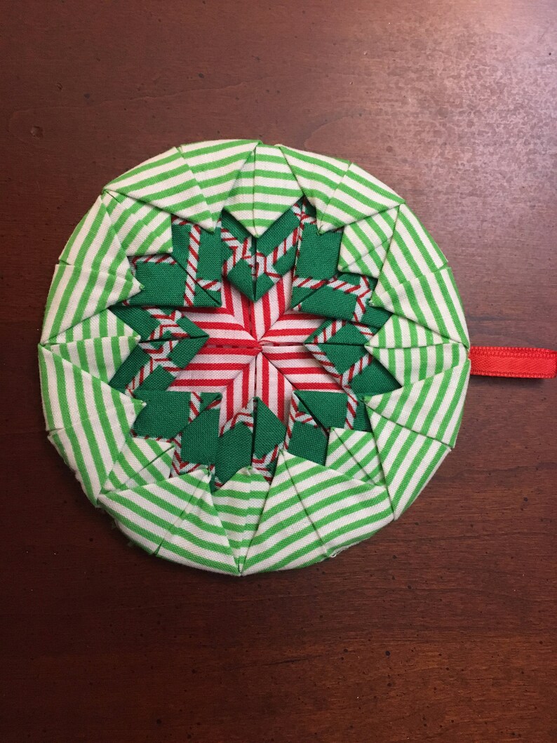 North Star Pattern Folded Fabric Ornament - Etsy