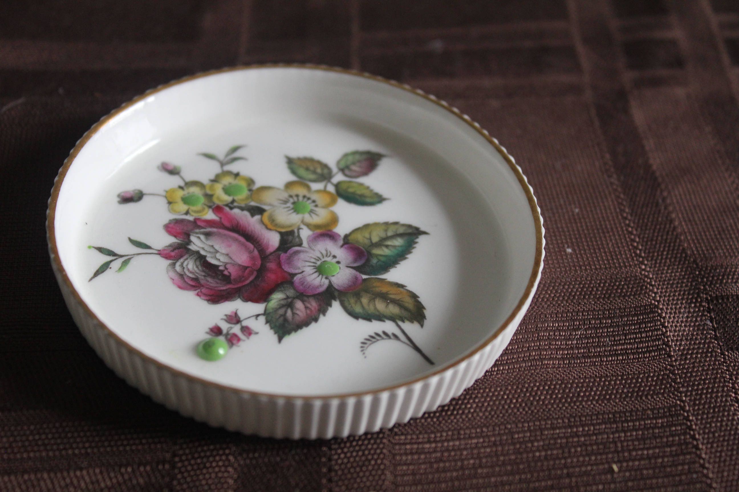 Royal Worcester Coasters, Fine Bone China G676, Hand Painted Floral ...
