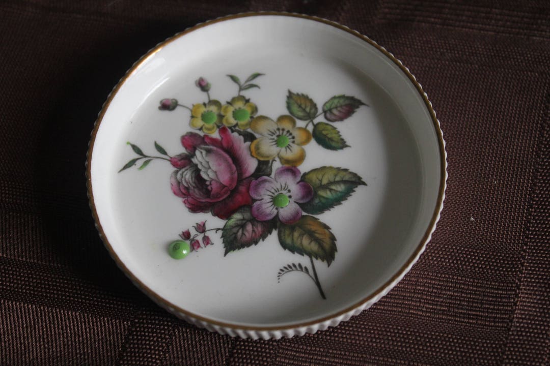 Royal Worcester Coasters, Fine Bone China G676, Hand Painted Floral ...