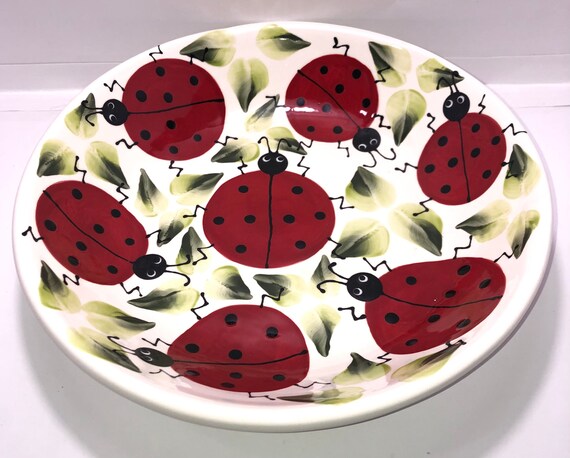 Ladybug Gift Pasta Bowl Red Serving Gift for Mom Wedding - Etsy