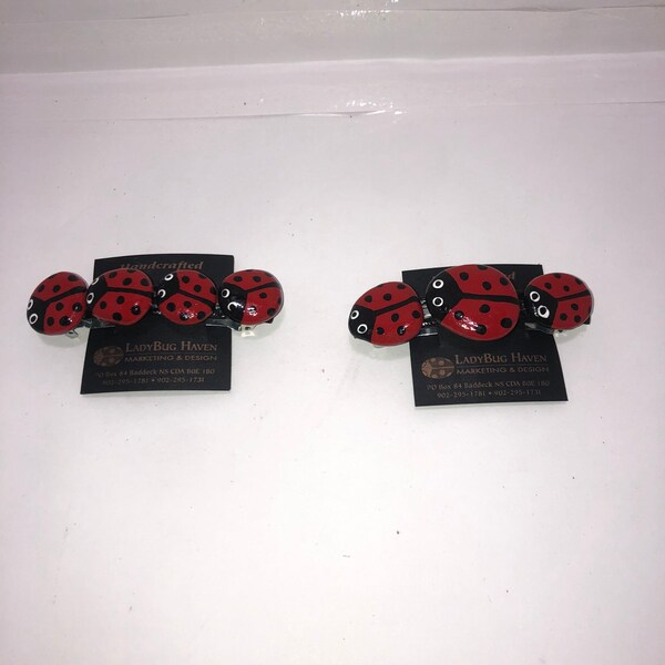Ladybug Hair Clip - Etsy