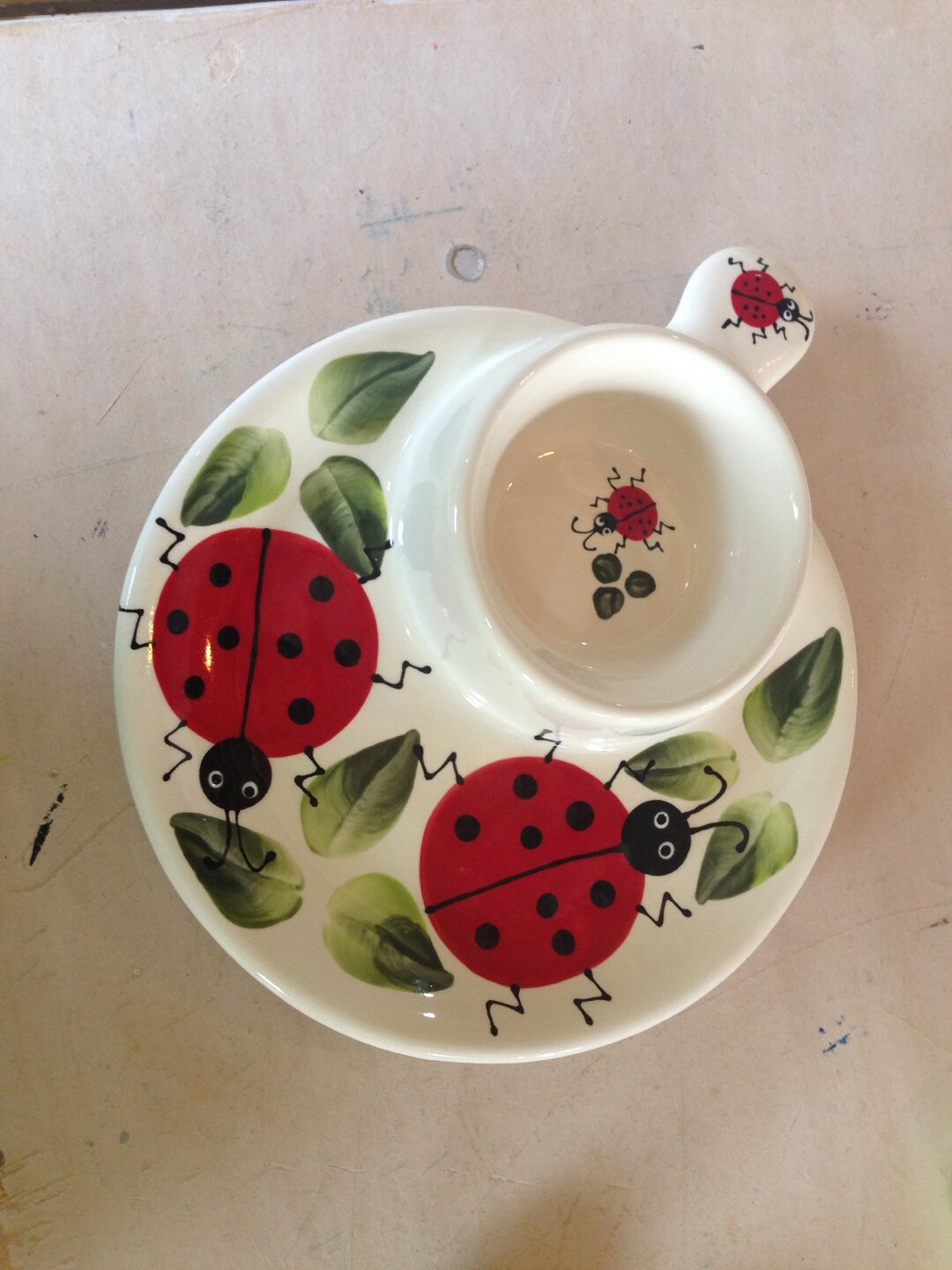 Ladybug Small Dip Plate Chips and Dip Soup Sandwich Cheese - Etsy