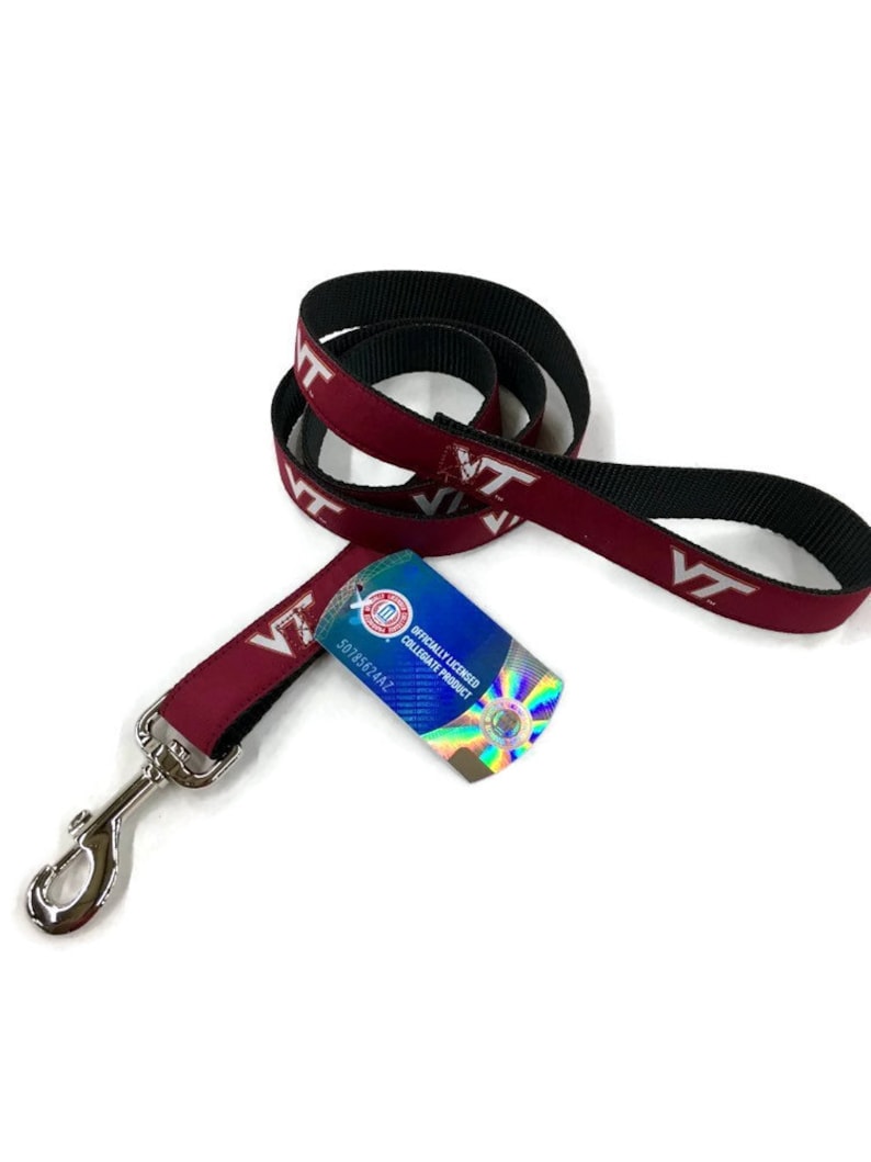 Virginia Tech Dog Leash. VT Woven Logo Ribbon 6 Foot Leash. - Etsy