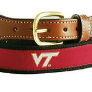 University of Virginia Tech Men's Web Leather Belt - Etsy