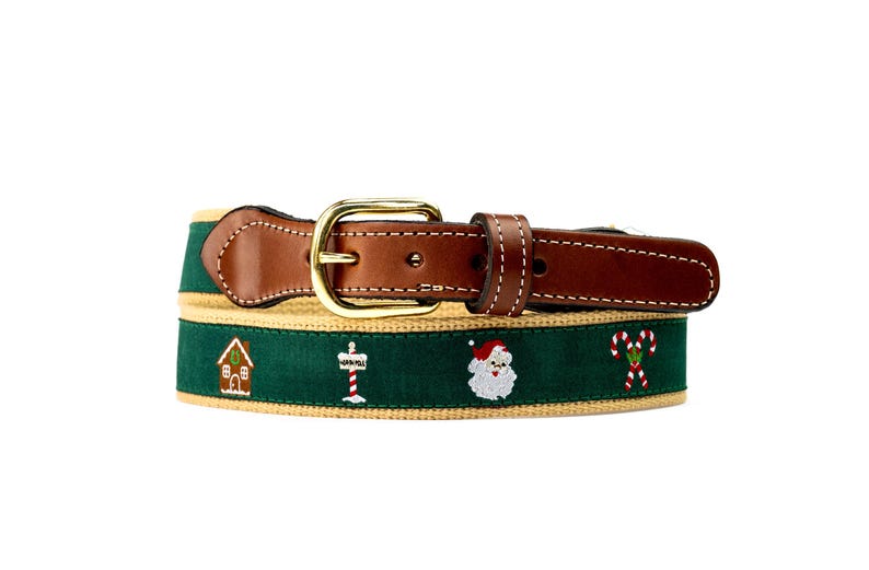 Christmas (holiday) Web Leather Belt – Festive and Great for Gifts ...
