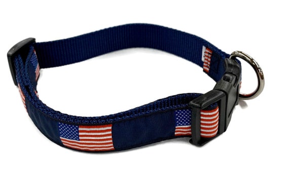 USA Flag Dog Collar - Etsy