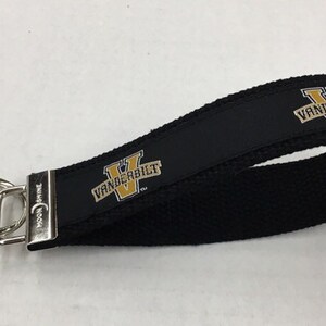 Vandy Vanderbilt Licensed Wristlet Web Key Chain Loop. - Etsy