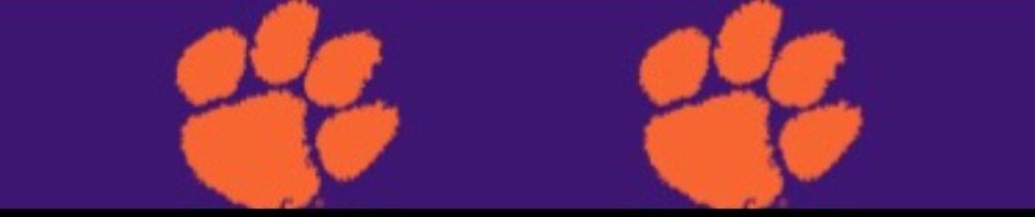 Clemson Orangetigers Woven Ribbon Natural Cotton Web Leather | Etsy