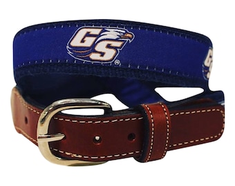 State of Georgia Flag Men's Web Leather Belt - Etsy