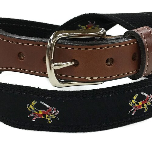 Golf Ribbon Men's Web Leather Belt - Etsy