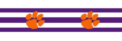 Clemson Orangetigers Woven Ribbon Natural Cotton Web Leather | Etsy