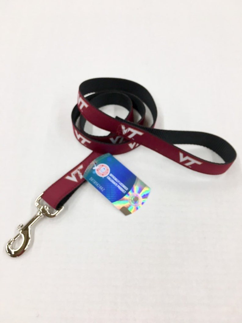 Virginia Tech Dog Leash. VT Woven Logo Ribbon 6 Foot Leash. - Etsy