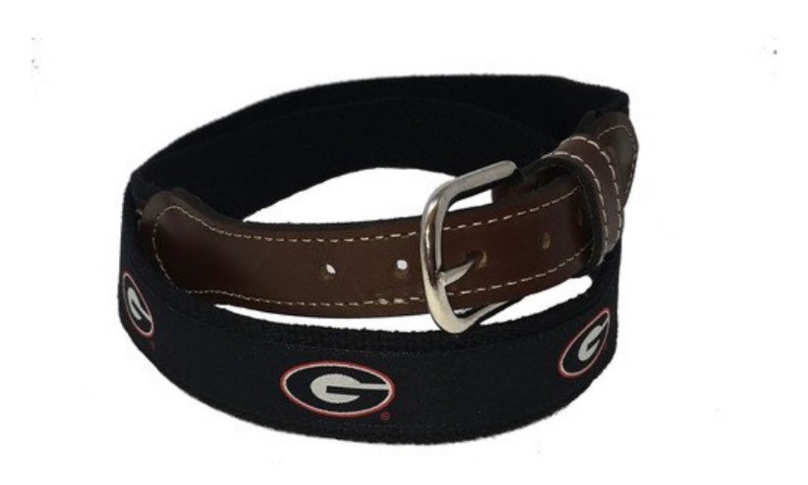 University of Georgia UGA Ribbon Belt With Cotton Web With | Etsy