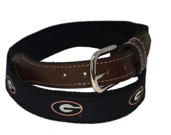 University of Georgia UGA Ribbon Belt. One Size Fits All. A | Etsy