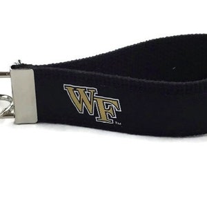 Wake Forest University Licensed Wristlet Web Key Chain Long Loop Fob - Etsy
