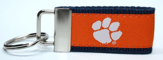 Clemson University Tiger Paw Web Key Chain - Etsy