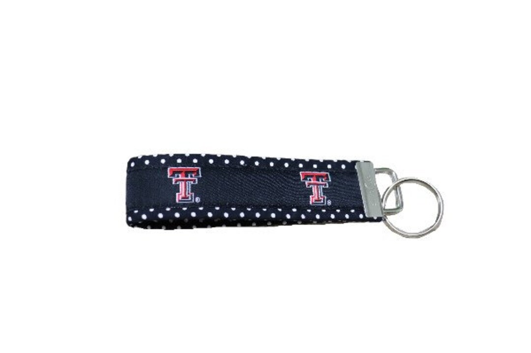 Texas Tec Licensed Wristlet Polka Dot Key Chain - Etsy