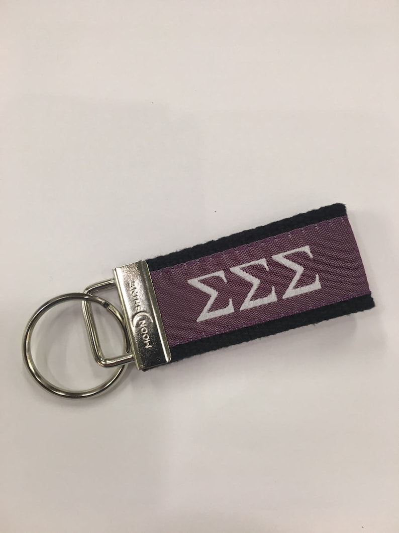 Greek Letter Sigma Sigma Sigma Sorority Web Key Chain Fob | Etsy