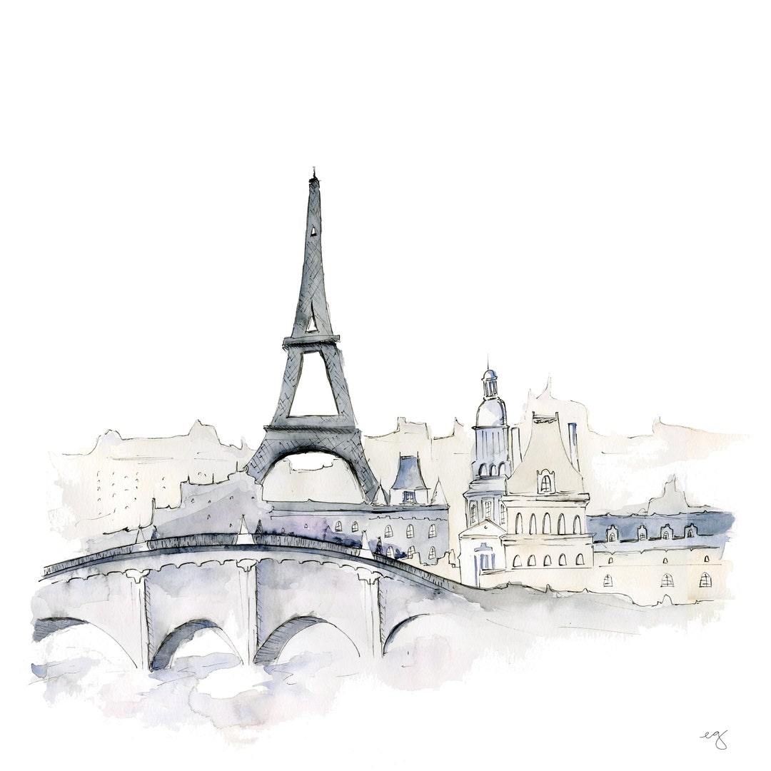 Paris Watercolor Print - Etsy