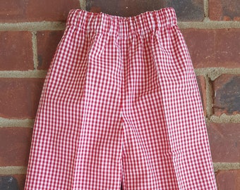 Girl's Toddler 1/8 Gingham Check Pants with Ruffled | Etsy