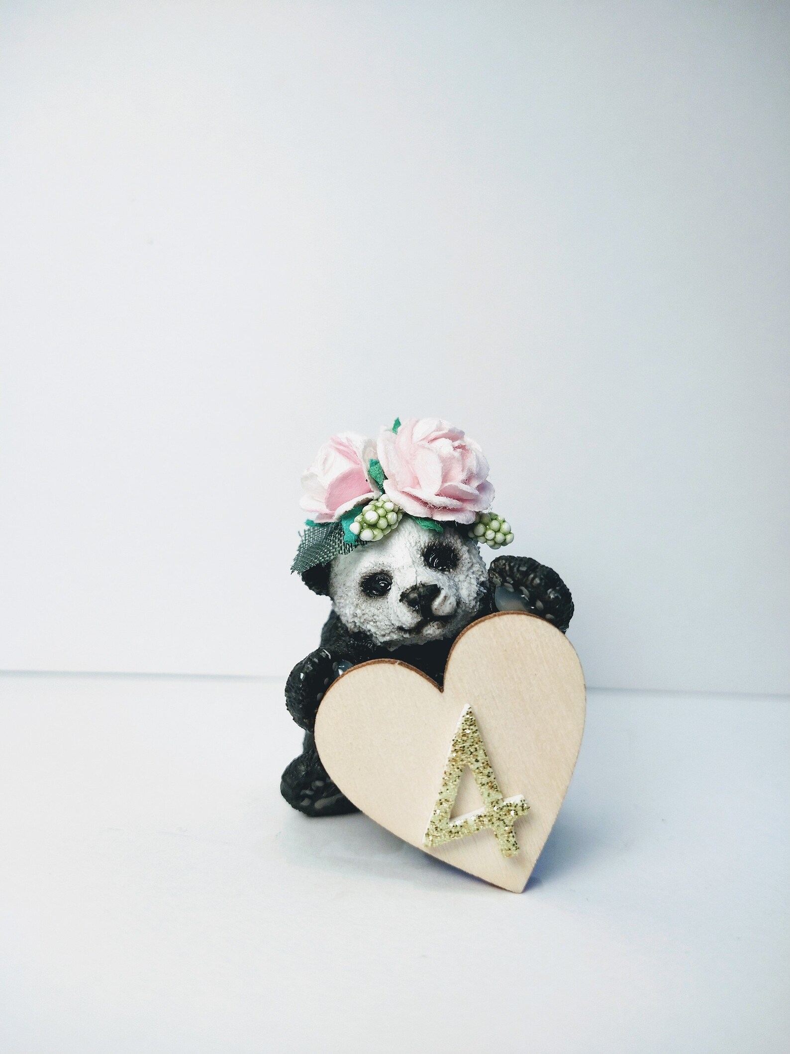 Schleich Panda Cub Cake Topper Floral Crown Personalized | Etsy