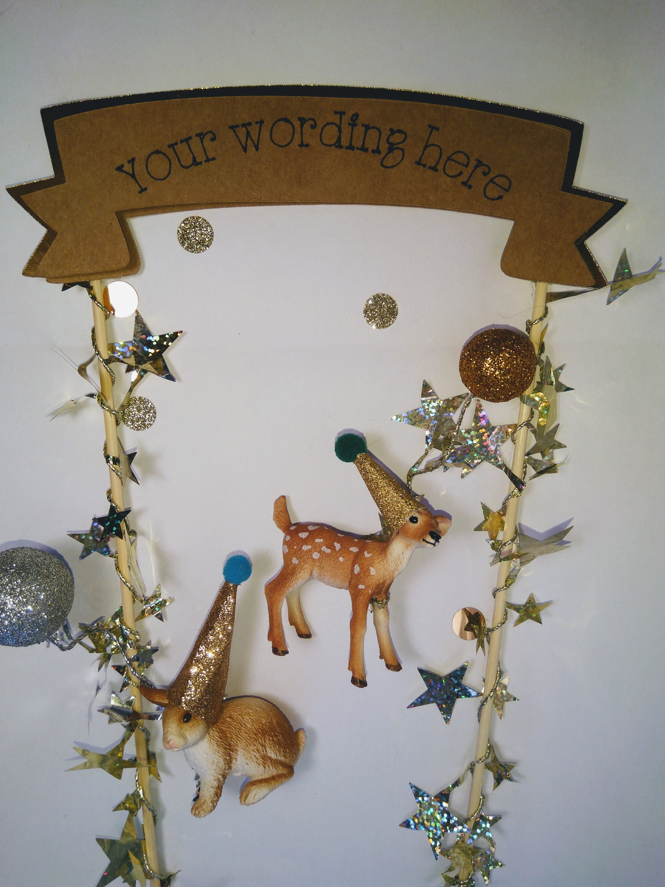 Star Banner Cake Topper Banner for Cake Topper Animals Cake - Etsy UK