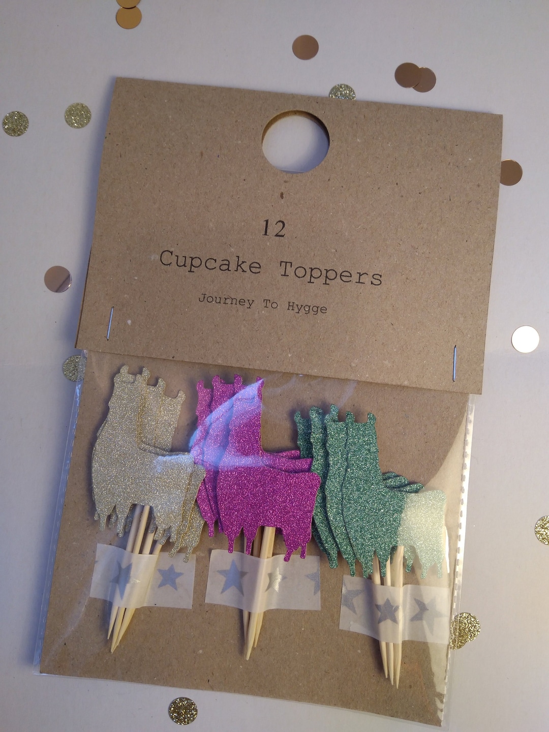 Llama Cupcake Toppers, 12, Llama Cake Topper, Drama Llama, Llama Themed ...