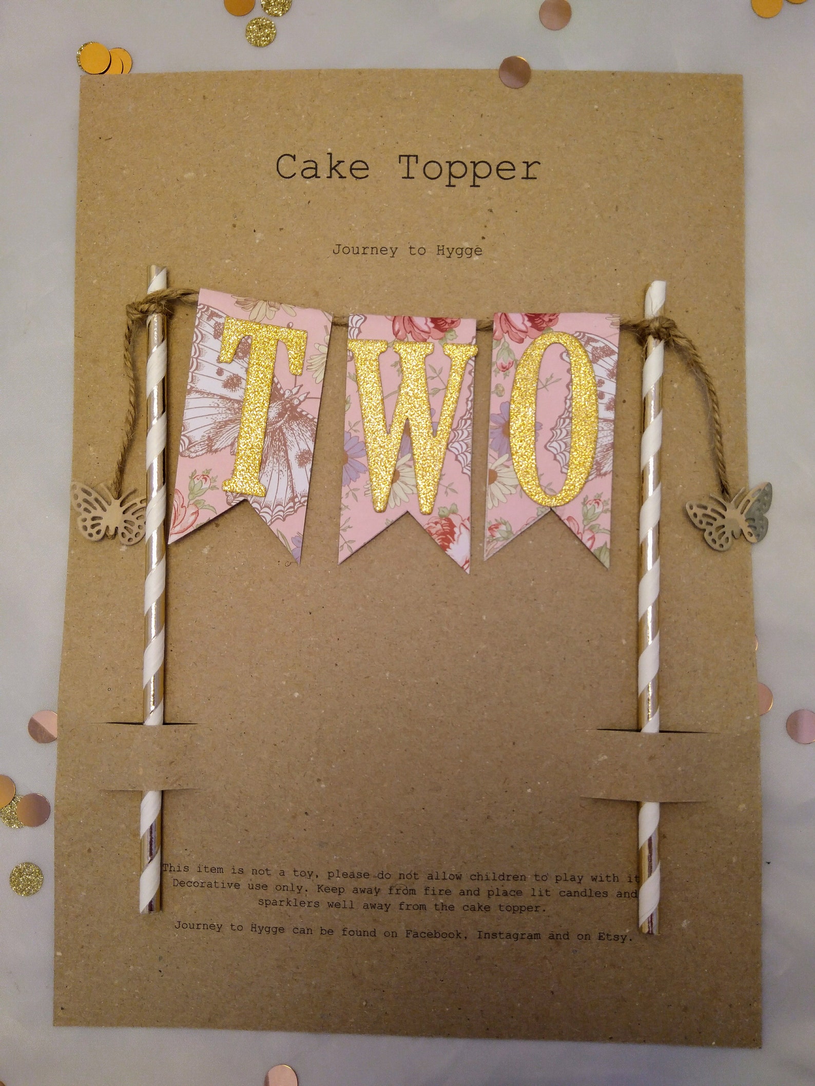 Cake Topper, Two Birthday, Kids Birthday, Cake Bunting. - Etsy