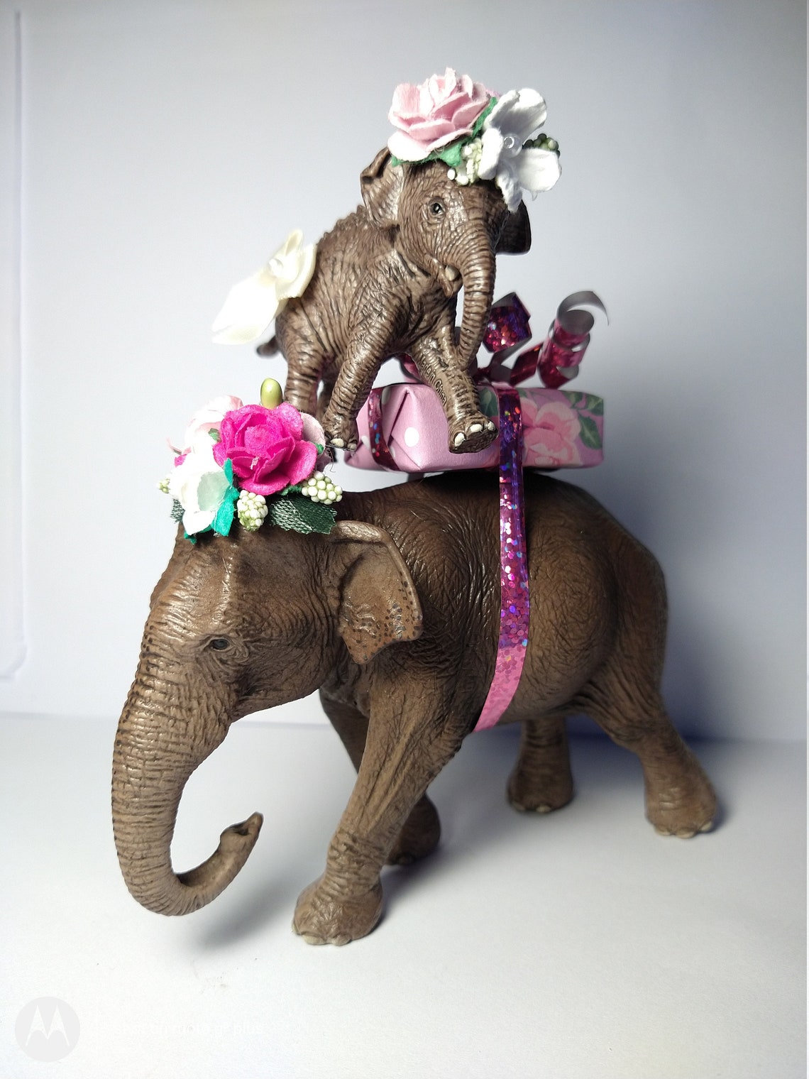 Schleich Mummy Elephant Wearing Floral Crown Personalized - Etsy