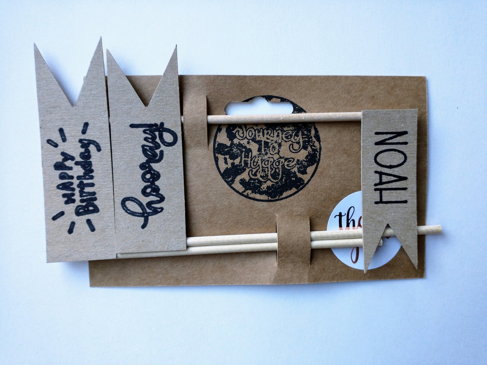 Set of Mini Kraft Flags for Your Celebration Cakes, Cake Topper, Add ...