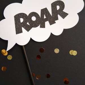 Roar Cake Topper, Animal Themed Party, Dinosaur Cake Topper, Roar ...