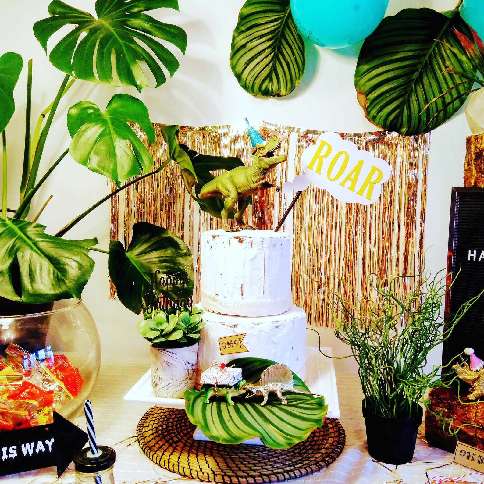 Roar Cake Topper, Animal Themed Party, Dinosaur Cake Topper, Roar ...