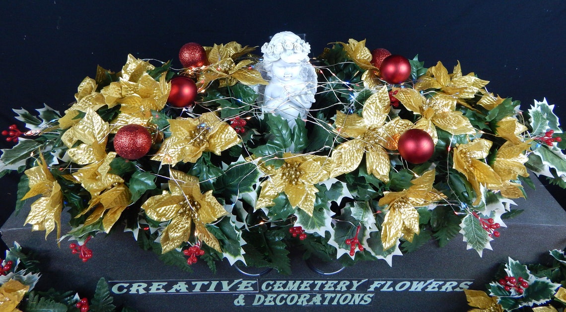 Christmas Fairy Solar Light Cemetery Flower Double or Regular - Etsy
