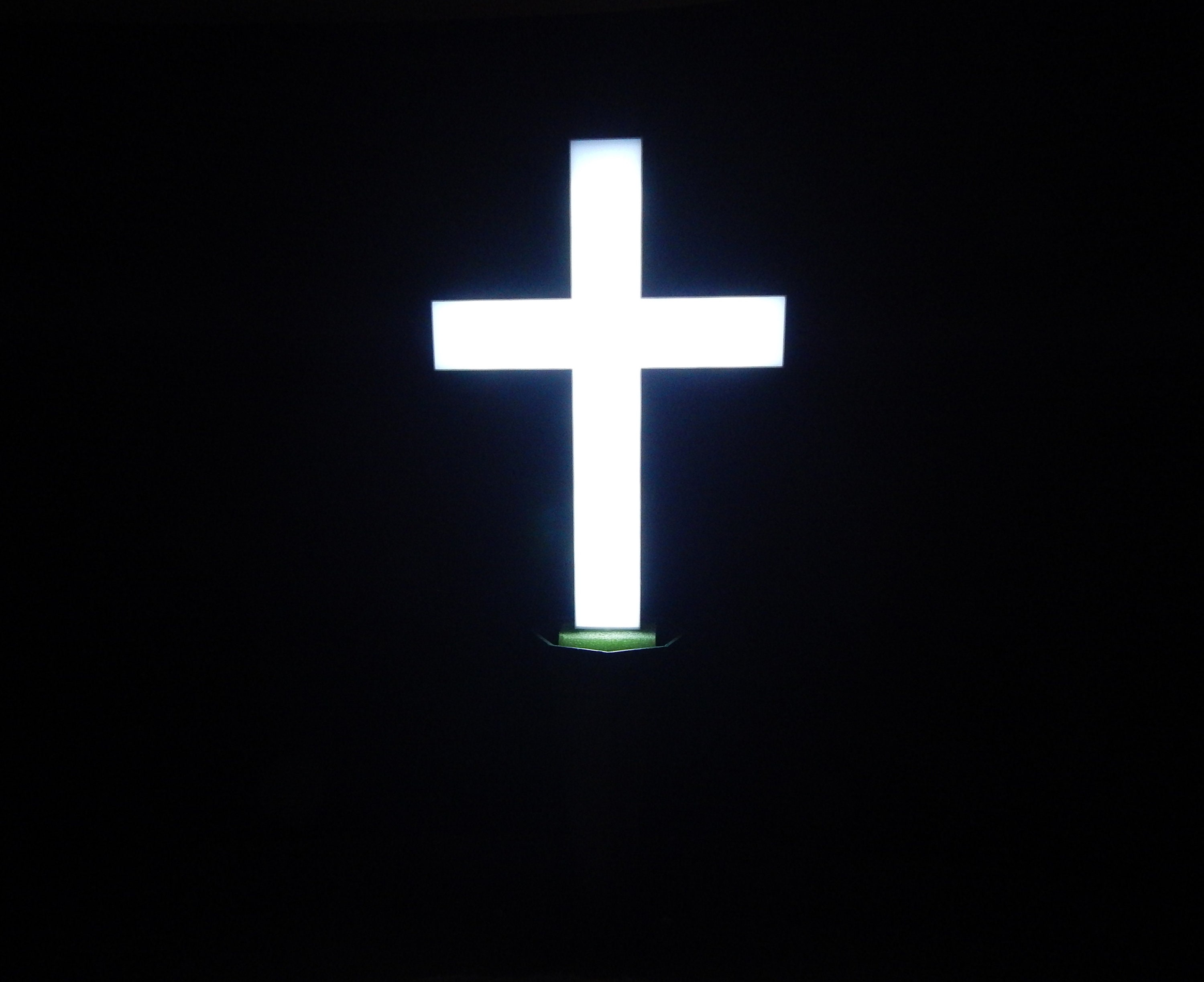 14 Inch LED Solar Light Cross With Spike-memorial - Etsy