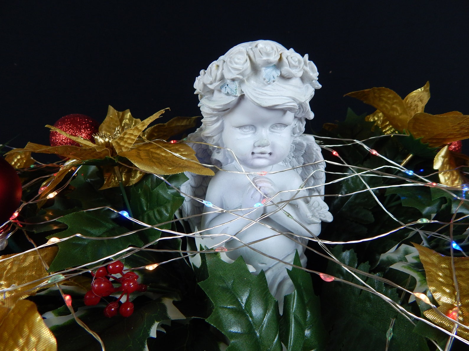 Christmas Fairy Solar Light Cemetery Flower Double or Regular - Etsy