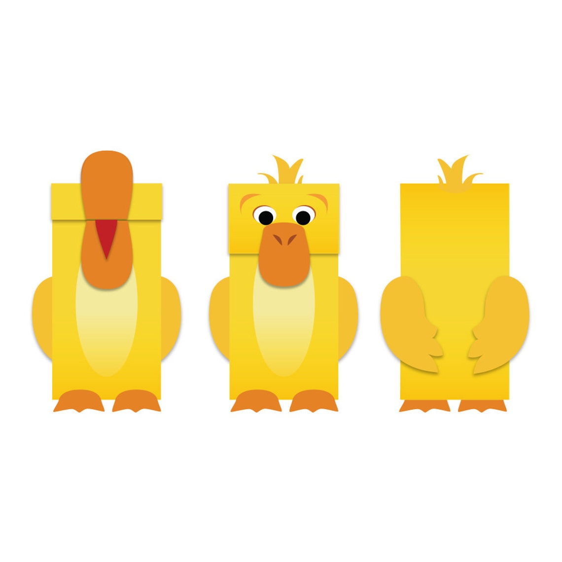 Duck Paper Bag Puppet FULL COLOR Downloadable PDF - Etsy Hong Kong