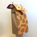 Giraffe Paper Bag Puppet Black & White for Coloring Printable Kid's ...