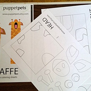 Zoo Animals Paper Bag Puppets - Set of 3 - BLANK for Coloring ...