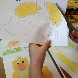 Duck Paper Bag Puppet - BLANK Coloring Version - Downloadable PDF Kid's ...
