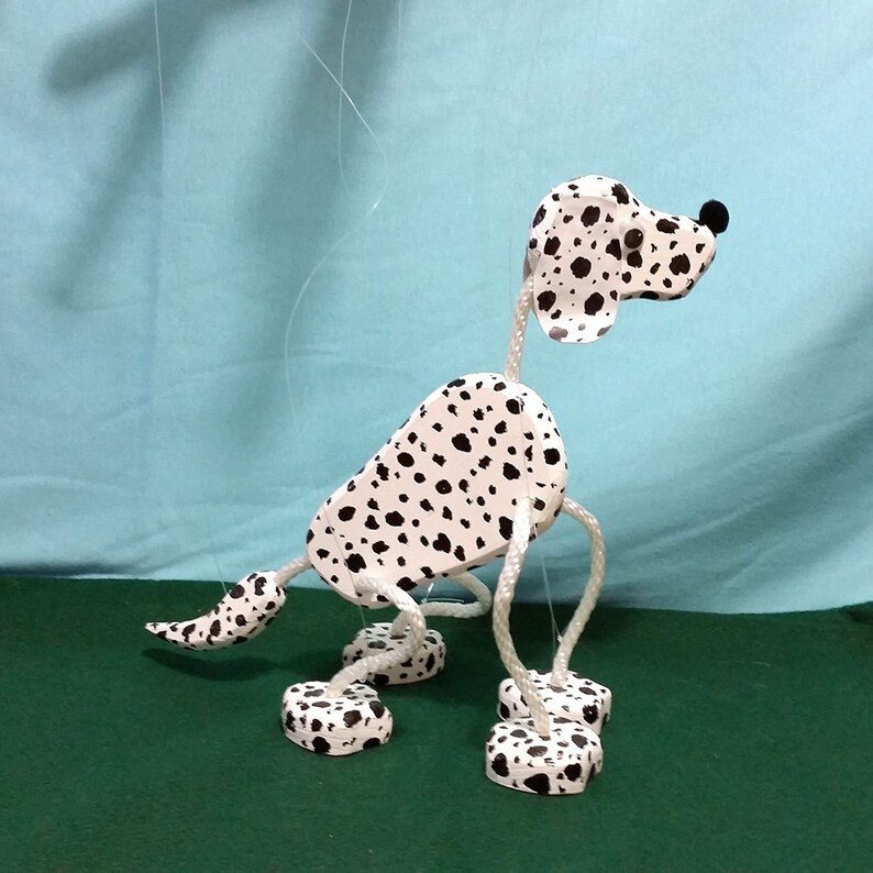 Dalmatian Puppy Dog Marionette Wooden Puppet Pet | Etsy